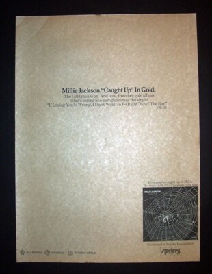 Millie Jackson Caught Up 1974 Short Print Poster Type Advert, Promo Ad ...