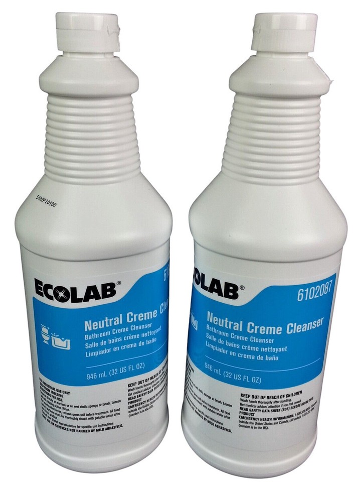 Ecolab Neutral Creme Cleanser 32 oz - 2 Bottles for sale online | eBay