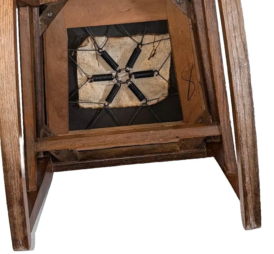 Antique c 1910 Webster Mfg Co American Mission Oak Sewing Rocker ...