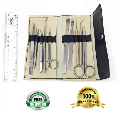 Advance Biology Dissecting Kit- 'Black' Vinyl Case for Dissection ...