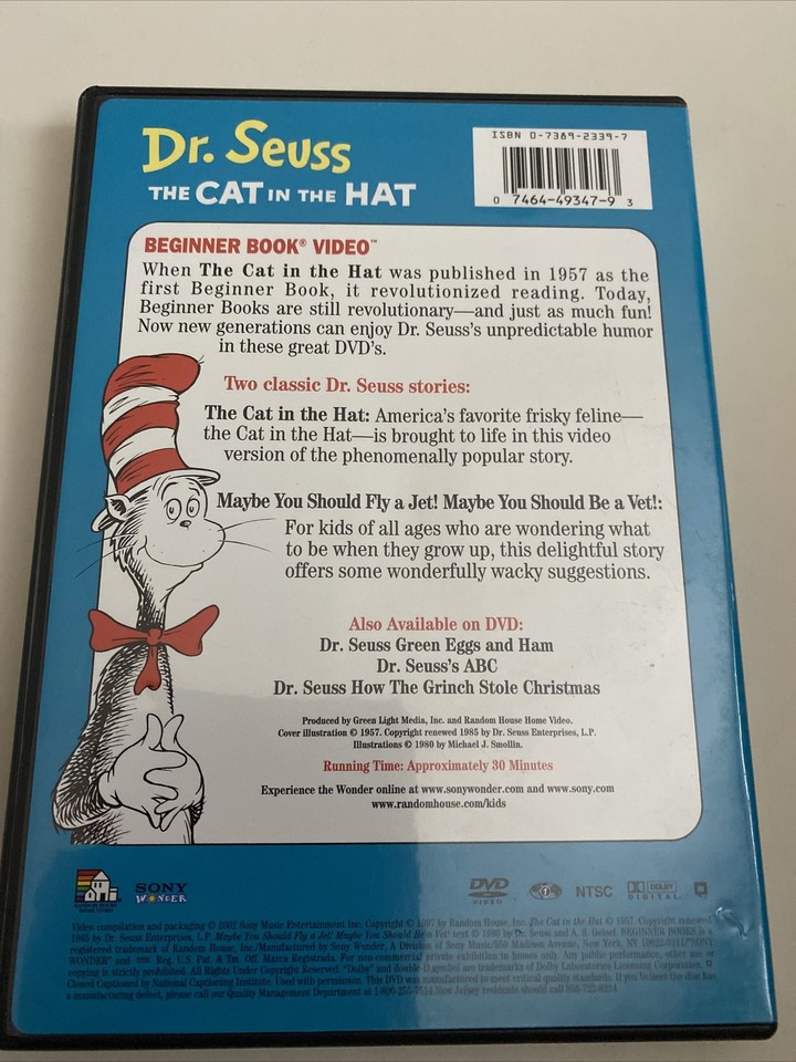 Dr. Seuss - The Cat in the Hat (DVD, 2002) - Good Used Condition W ...