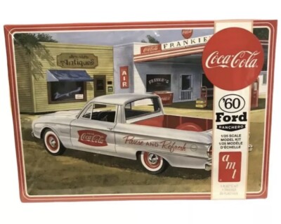 1960 FORD RANCHERO Model CAR Kit AMT 1/25 W/ Coke Chest Coca-Cola ...