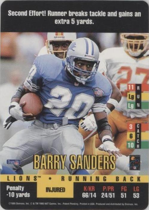 1995 Donruss Red Zone - Barry Sanders for sale online | eBay