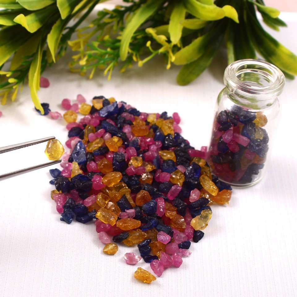 Natural Thailand Multi Sapphire & Ruby Mix Facet Grade Gemstone Rough ...