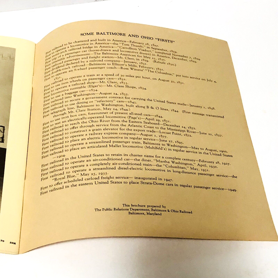 B&O Railroad Baltimore & Ohio Transportation Museum Brochure Mid ...
