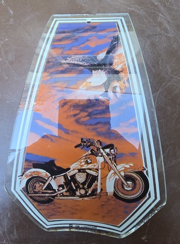 OK LIGHTING TOUCH LAMP GLASS 6 Panels Motorcycle And Eagle Harley ...