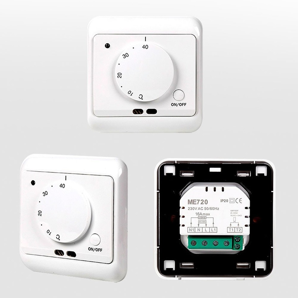 Temperature Sensor TemperatureControler 16A 2W For Floor Heating System ...