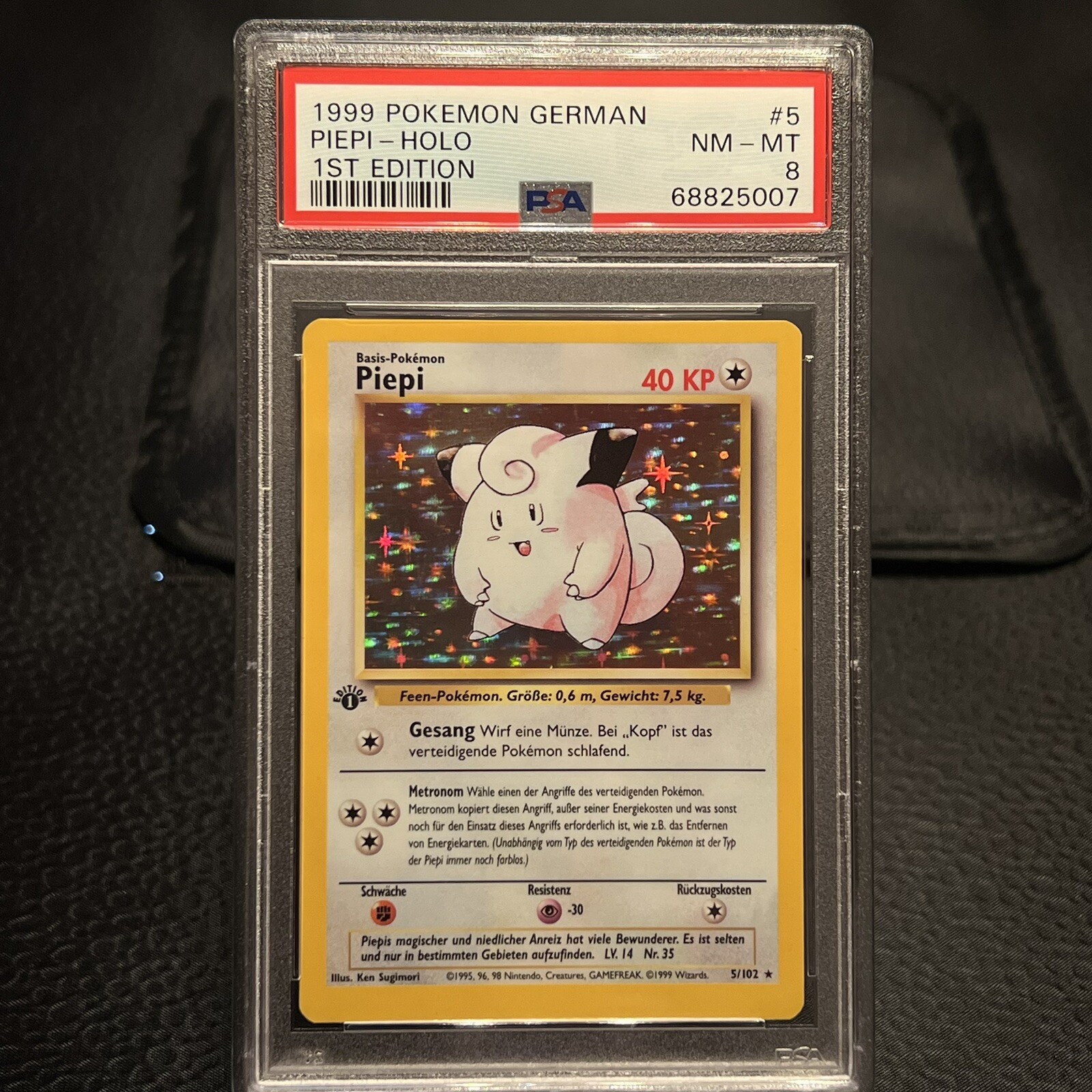 Clefairy Piepi Holo #5 GERMAN 1st Edition Base 1999 Pokémon Game PSA 8 ...