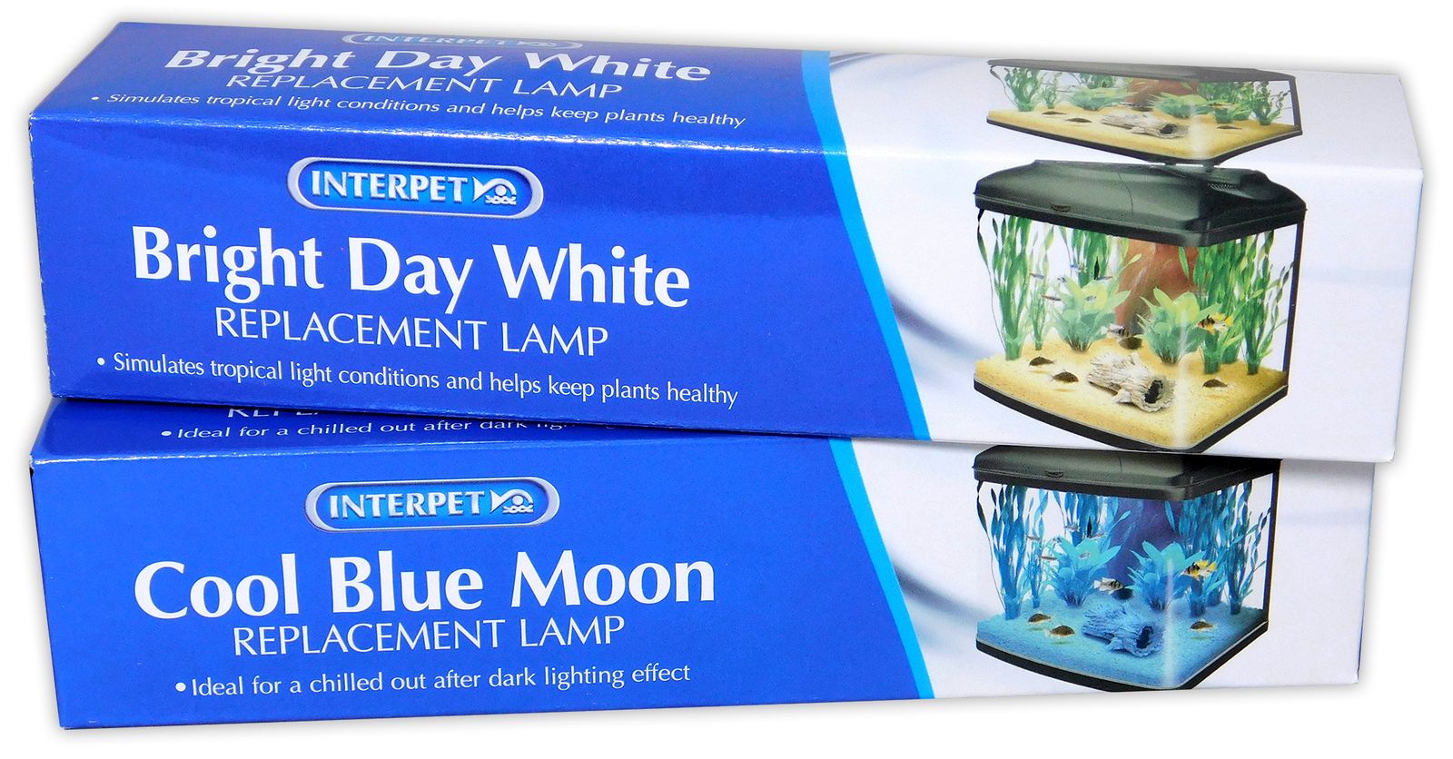 INTERPET AQ3 15W BULB LAMP TUBE LIGHT FISH POD COOL BLUE WHITE MOON ...