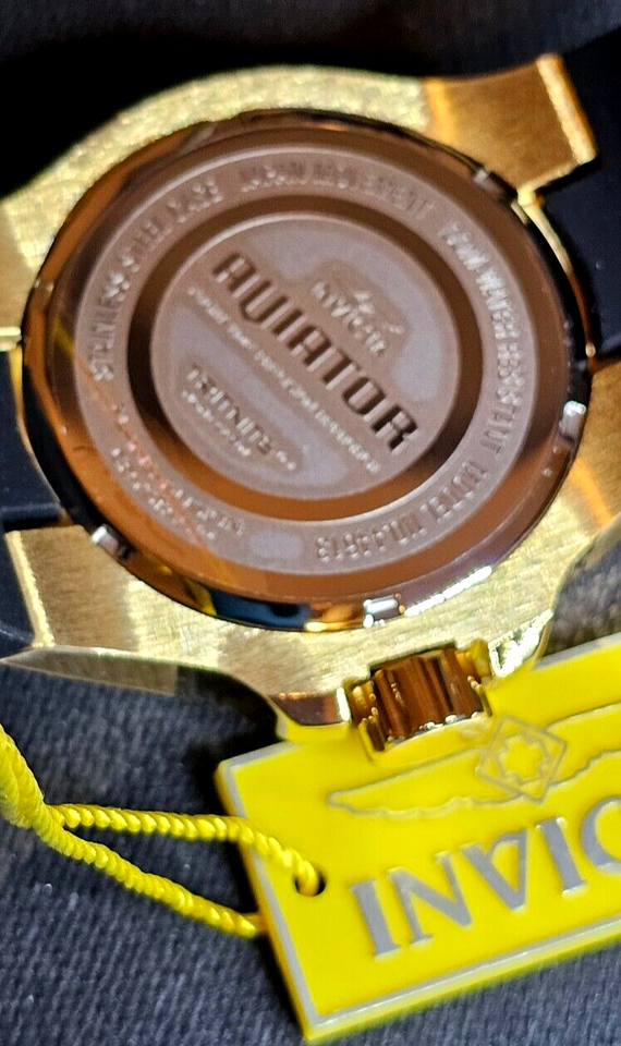 Invicta Purple / black Aviator VH63 Japan mvmt NWT 50mm, none on ebay ...