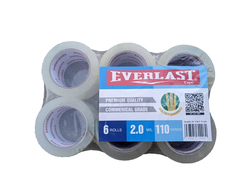 6 Rolls Clear Packing commercia grade Carton Sealing Tape 2.0 Mil 3" x ...