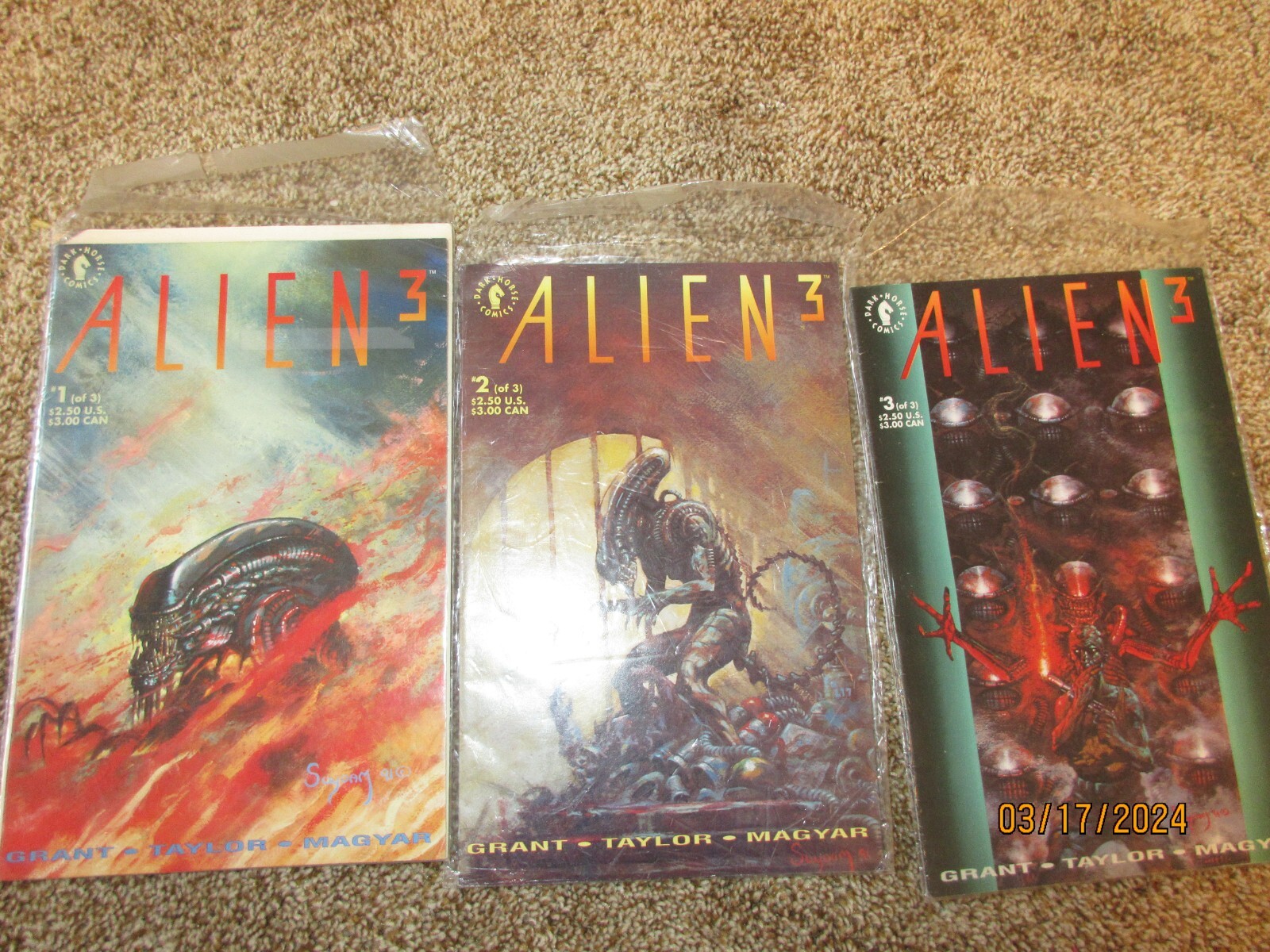 ALIEN 3 COMIC BOOKS FULL SET 1-3 PRE OWNED VERY GOOD | eBay