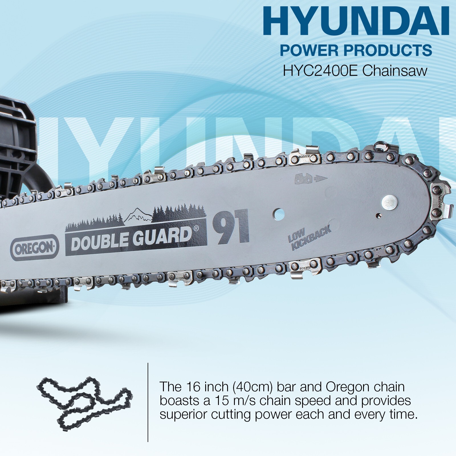 Electric Chainsaw Oregon 16" Cut 2400w Anti Kickback Wood Cutter ...