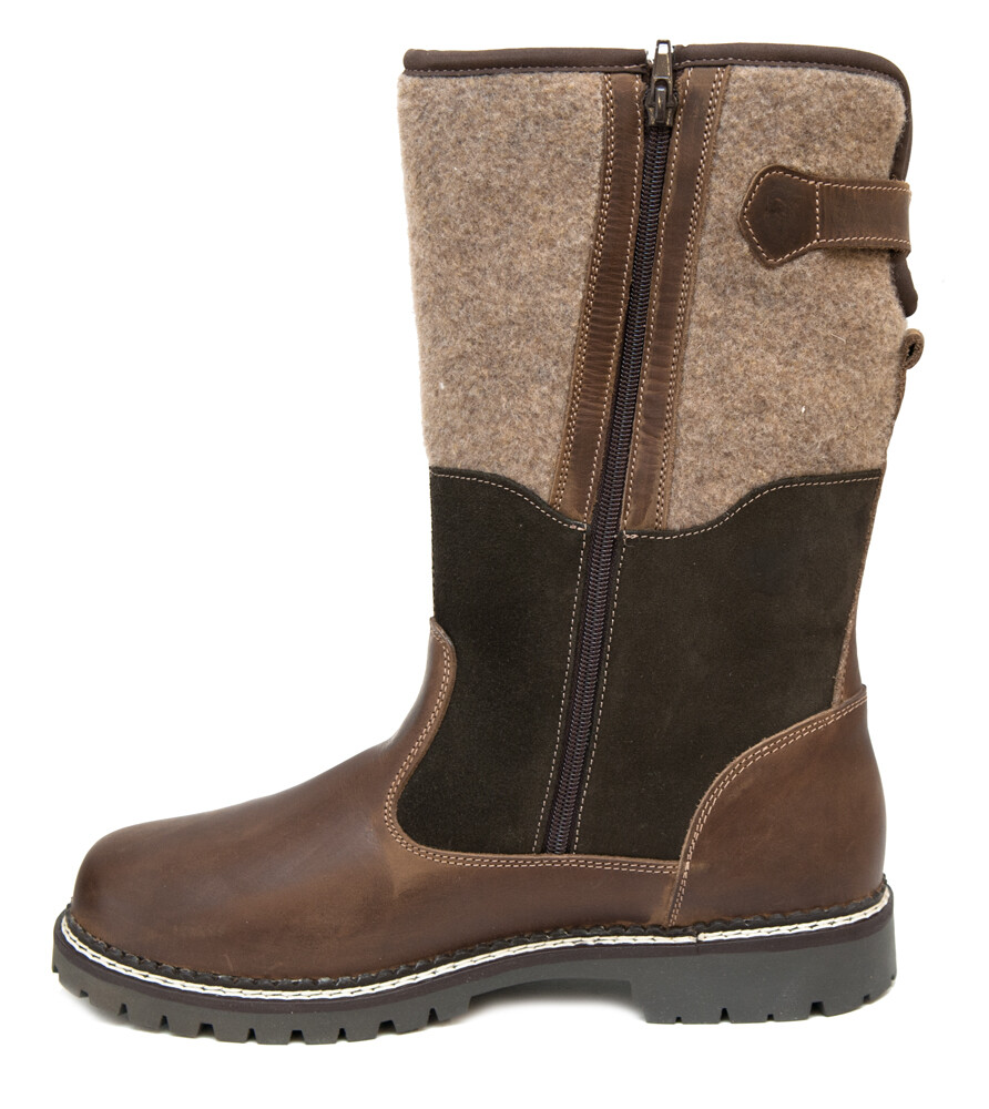 Lackner Stiefel Winter braun Leder Schurwolle Wolle Futter 7657/1 Lech ...
