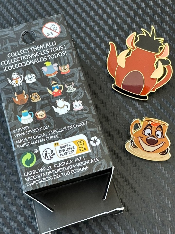 Loungefly Disney Character Teapot Teacup Blind Box Pin Lion King Timon ...