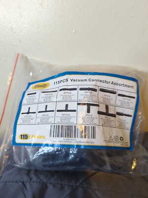 Vacuum Connector Assortment Vacuum Line Fittings Kit 115Pcs 12 Sizes ...