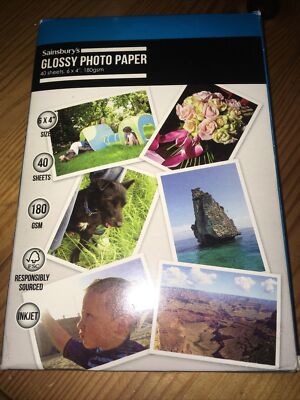 Sainsbury’s Glossy Photo Paper 6x4” 40+ Sheets | eBay UK