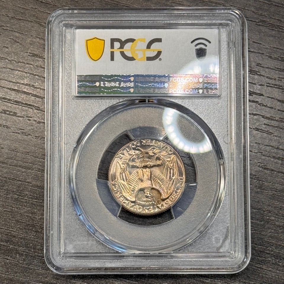 MS67 1965 25C Washington Quarter, PCGS Trueview- Lightly Toned Bright ...