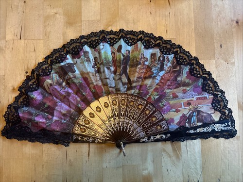 Spanish Style Folding Hand Fan With Flamenco And Bullfighters | eBay