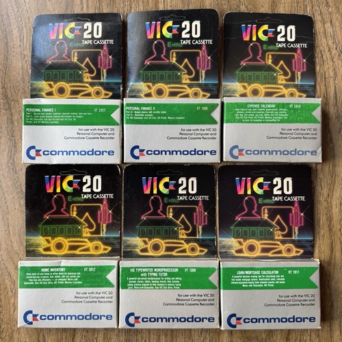 Lot Of 6 VIC-20 Cassette Tape Vintage Computer Programs Commodore ...