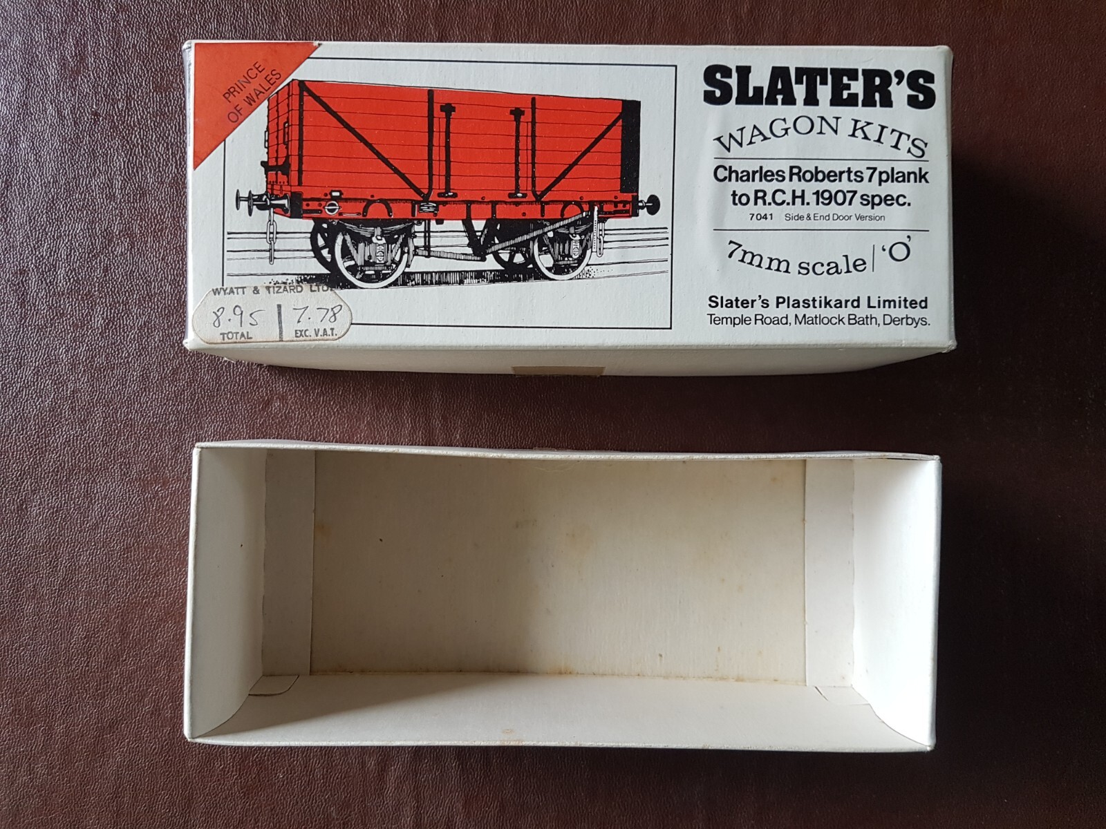 Slater's Wagon Kits - Charles Roberts 7 Plank Open Wagon - Box Only ...
