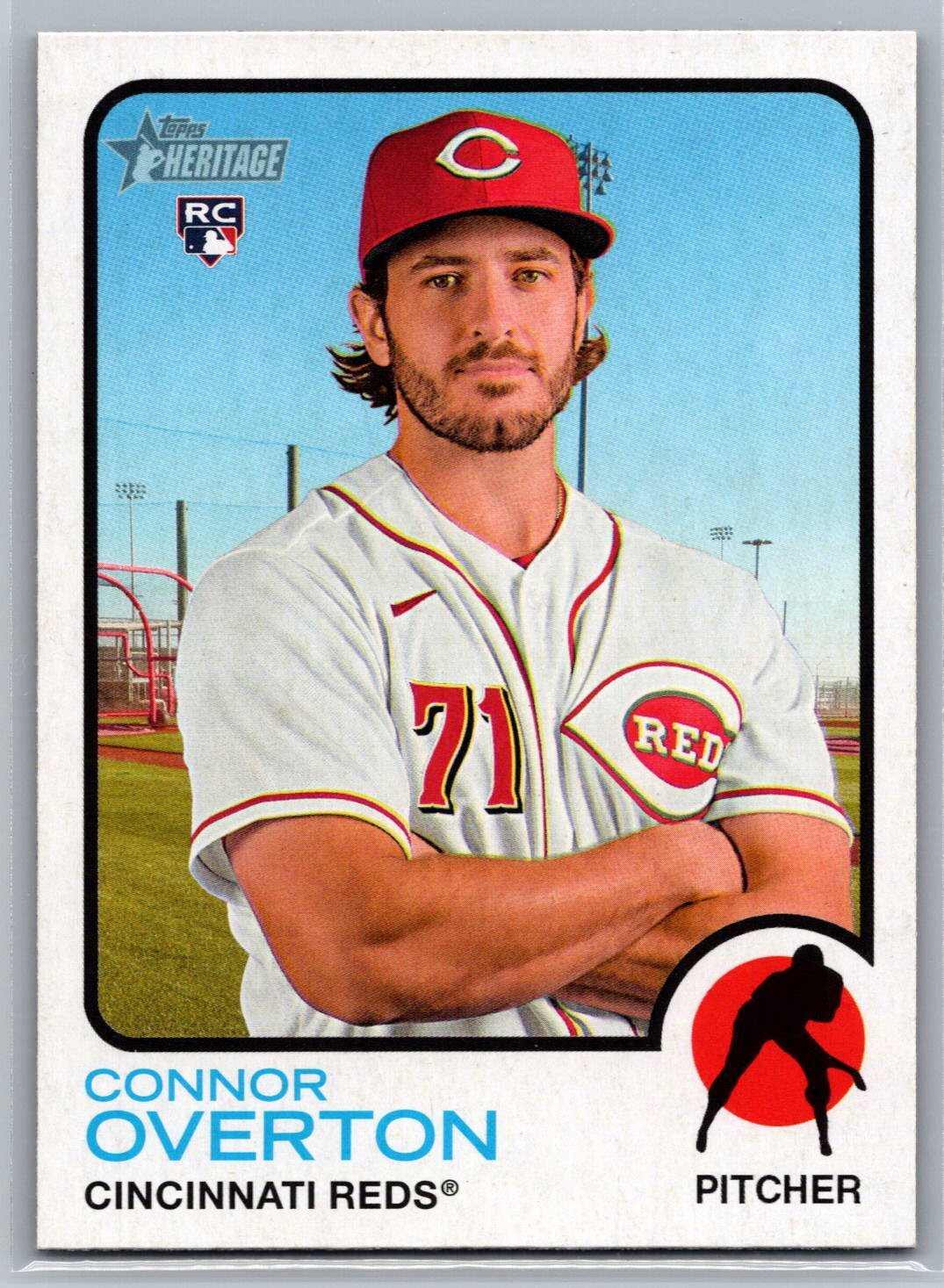2022 Topps Heritage Baseball #524 Connor Overton RC Cincinnati Reds | eBay