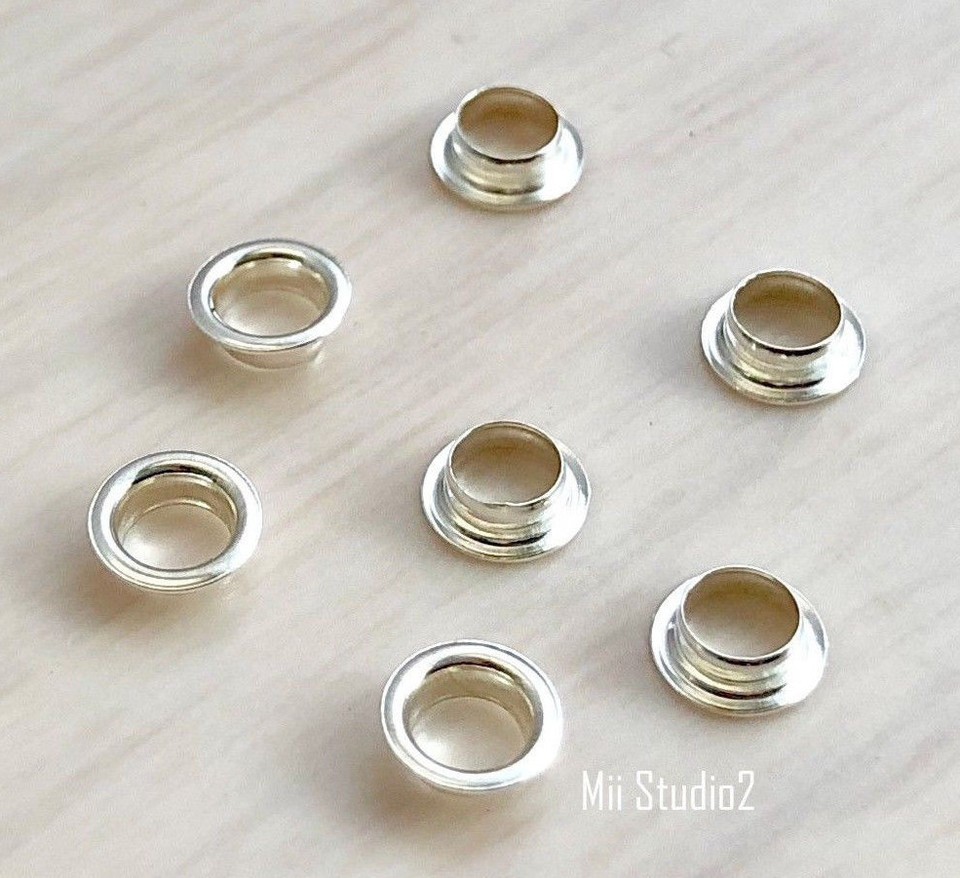 100pcs 2.7mm Hole Bead Grommet Sterling Silver G03s | eBay