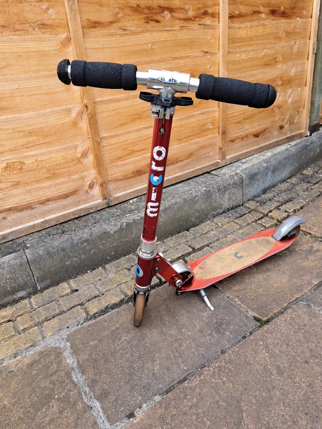 Micro Sprite Kids Push Scooter Aluminum Red Stripe SA0178 Foldable ...