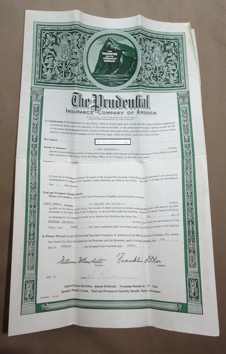 Life Insurance Policy Document