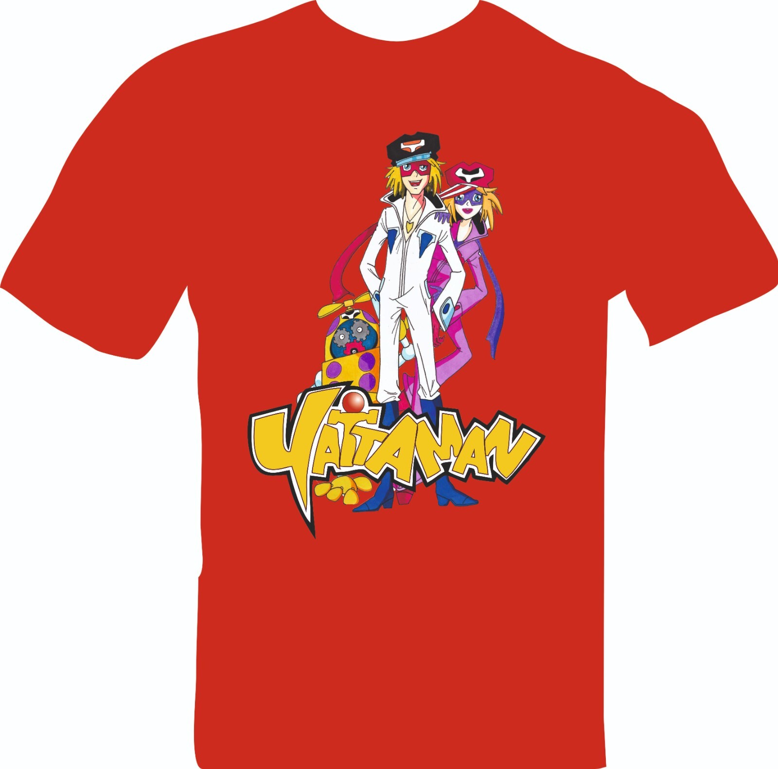 MAGLIETTA T-SHIRT YATTAMAN Gan Takada Trio Dorombo CARTOON ANIME RETRO ...