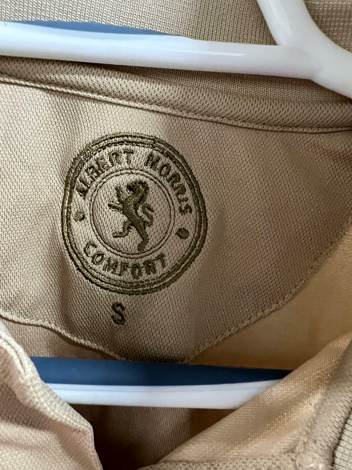 Albert Morris Mens Light Tan Color Polo Shirt Size S - Gem