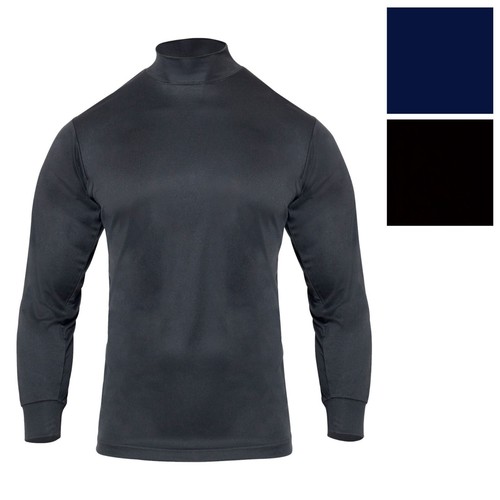 Mens Moisture Wicking Turtleneck Cold Weather Uniform Base Layer Mock ...