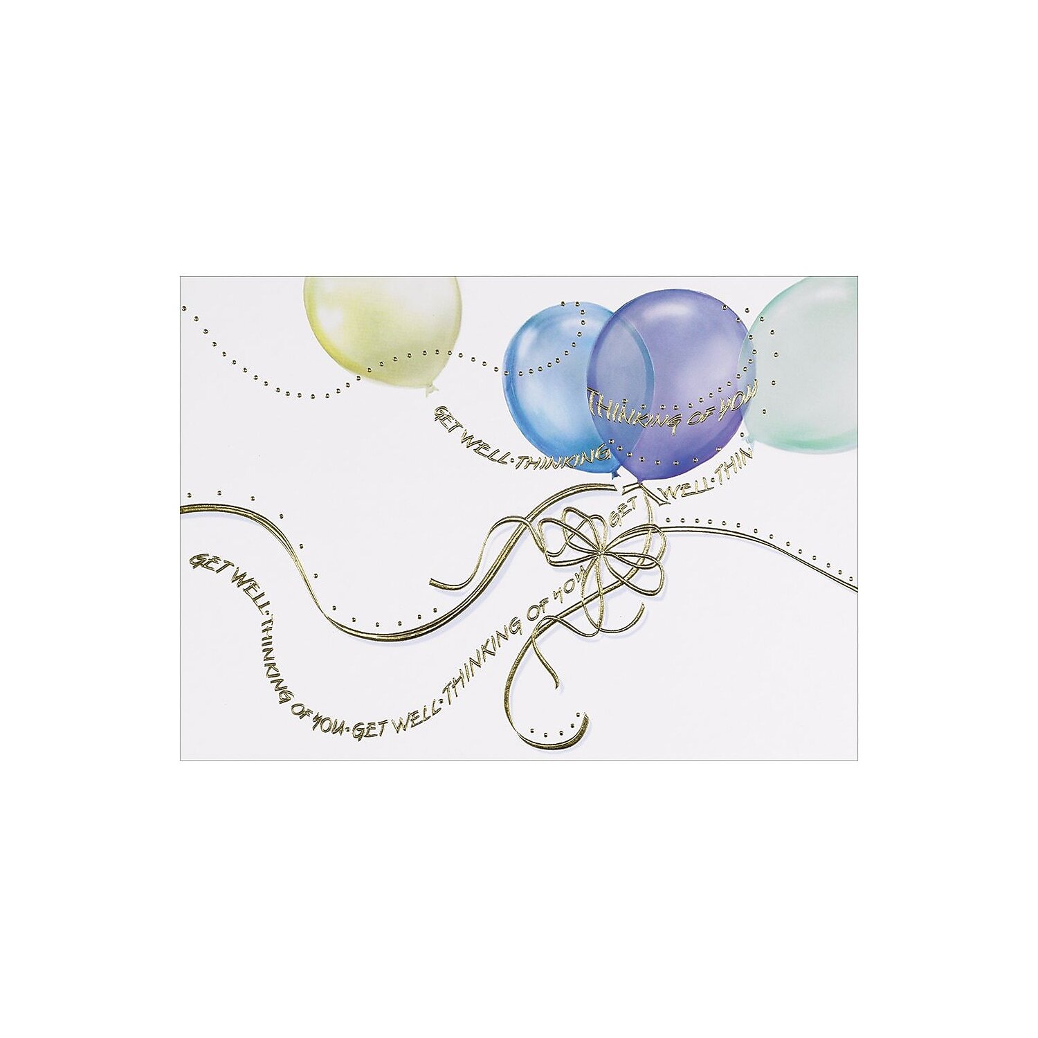 JAM Paper Blank Sympathy Cards Set Get Well Balloons 526M0435WB | eBay