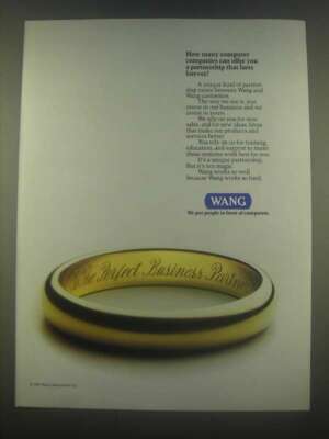 1985 Wang Computers Ad - Partnership Lasts Forever | eBay