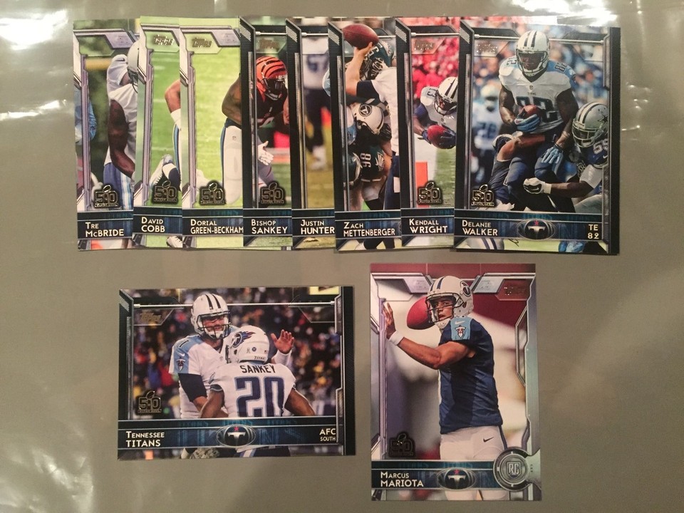2015 Limited Release Super Bowl 50 Logo Topps Football Card Team Set ...