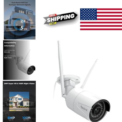 5MP HD Bullet Security Camera for Outdoor Use Night Vision and Motion ...