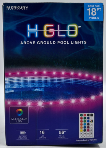 Merkury Innovations 56ft RGB Above Ground 18Ft Pool Rope Lights, 16 ...