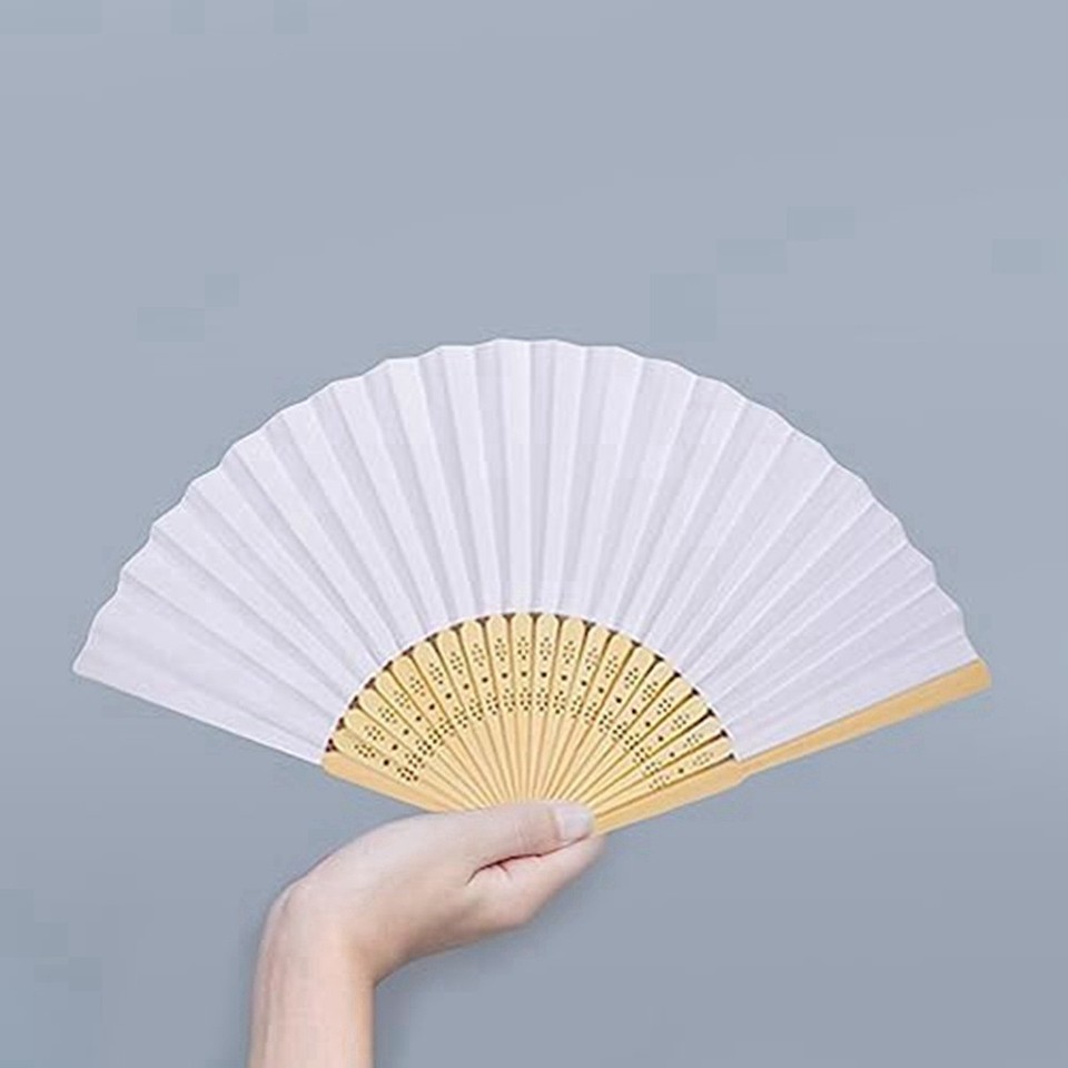 DIY Folding Fan Bamboo Hand Held Fan for Kids Drawing Handheld Fan ...
