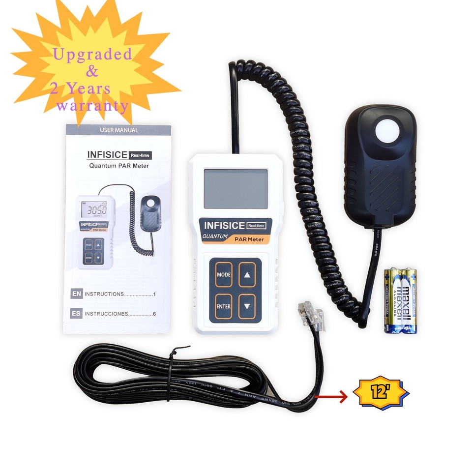 NEW Quantum PAR Meter - High precision, Grow light meter, Indoor plants ...