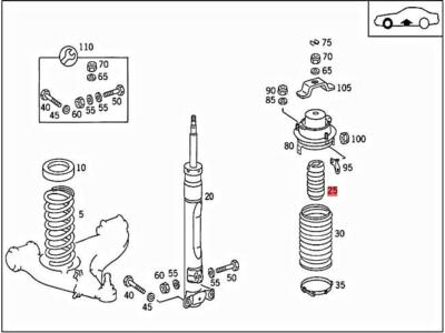 Genuine MERCEDES R129 SL R129 Rubber buffer 1293270430 | eBay