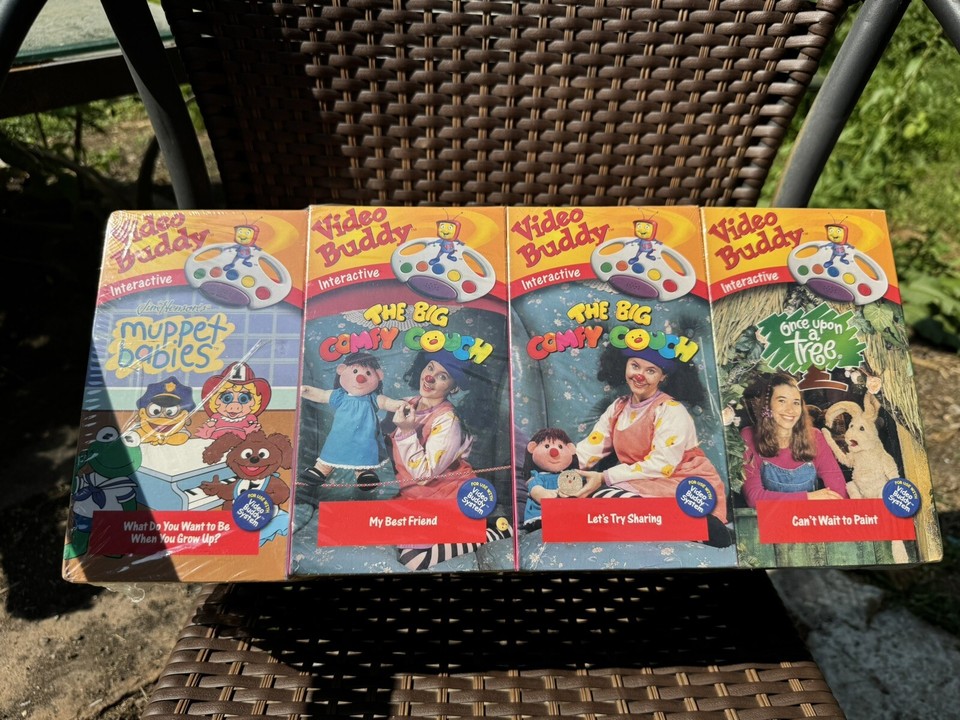 RARE 1999 Video Buddy Interactive Play Game System w/ 12 SEALED VHS ...