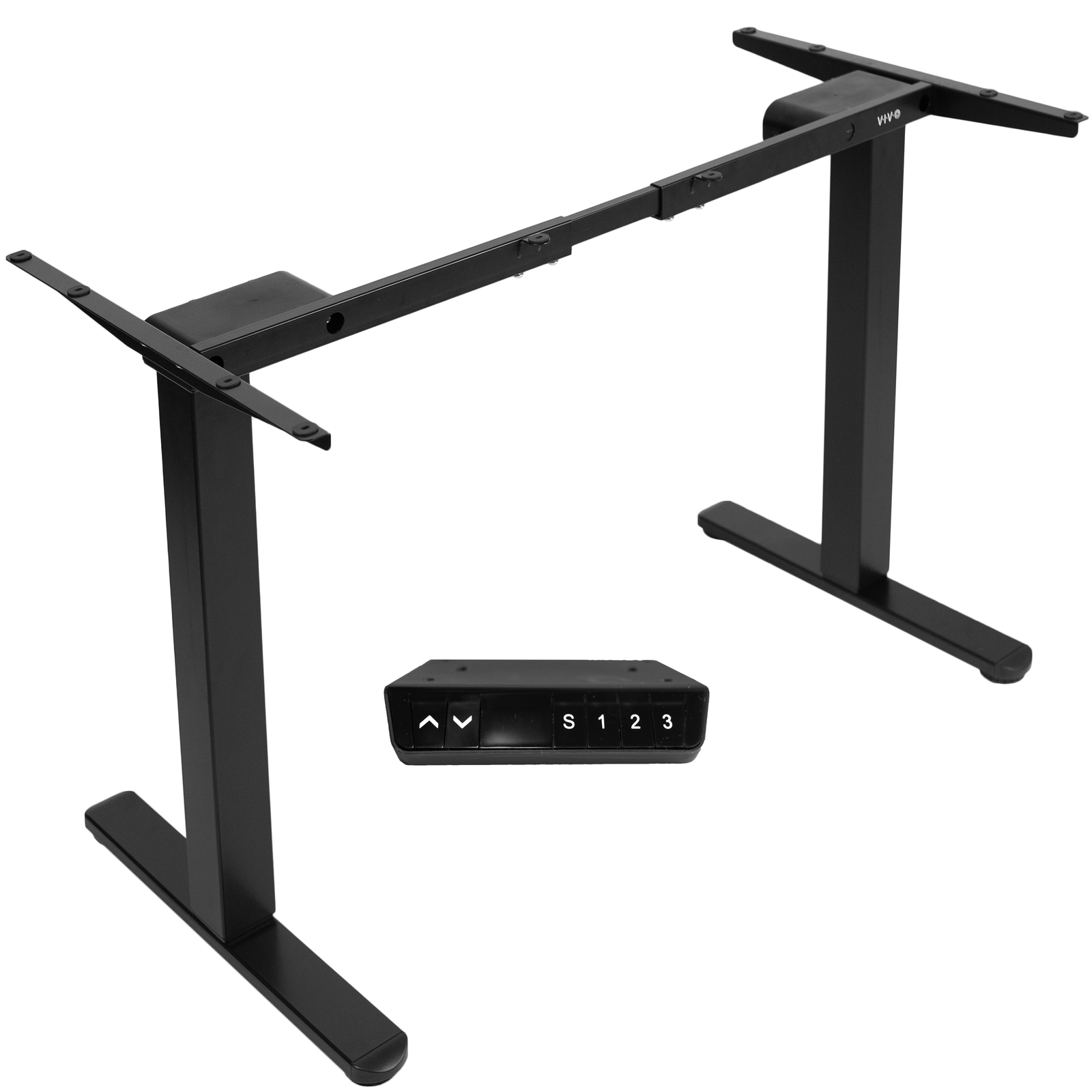 VIVO Black Electric Stand Up Dual Motor Desk Frame, Height Adjustable Legs