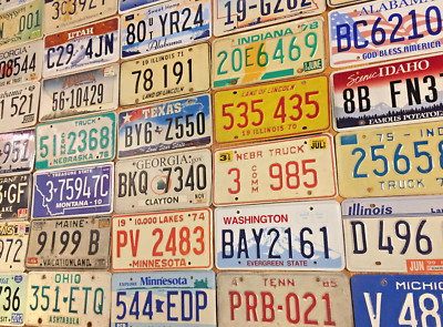 Set of 30 License Plates - All Different Styles. | eBay