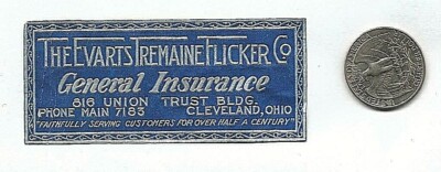 1930/40's ADVERTISING SEAL LABEL STICKER~FLICKER CO. INSURANCE ...