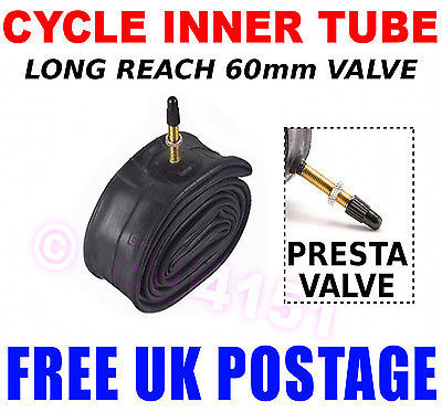 PRESTA LONG VALVE Inner Tube 700c 700x35/38c Racing / Road Bike 35c 36c ...