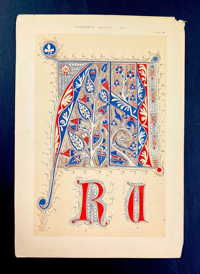 alphabet letters 14th century French and Italian Choral books ...