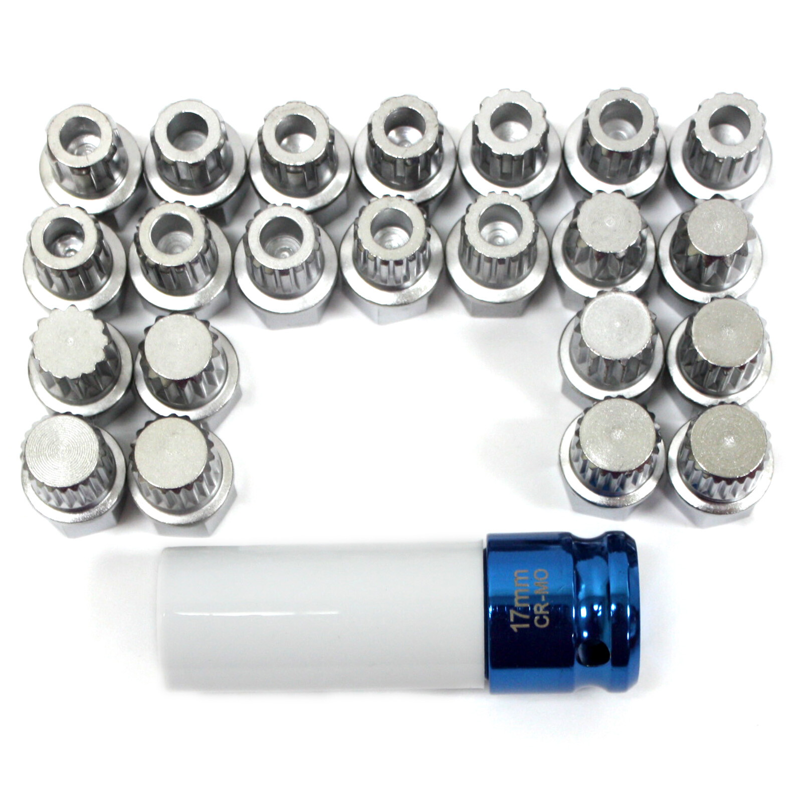 23pc Ribe Multi Spline Wheel Locking Key Set for Lug Nut Stud Removal ...