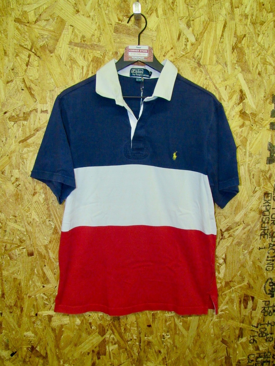 Vintage Polo Ralph Lauren Color Block Polo Shirt Red White Vintage Polo Ralph Lauren Color Block Polo Shirt Red White