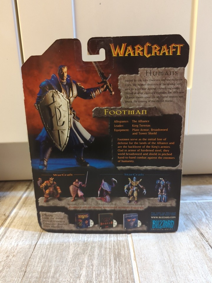 Human Footman Warcraft Blizzard 6'' Action Figure (1998) NEW SEALED ...