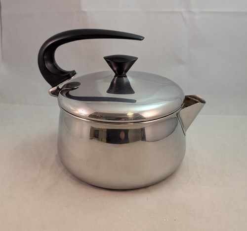 Vintage Farberware Tea Kettle 2 Quart Stainless Mid Century Modern ...